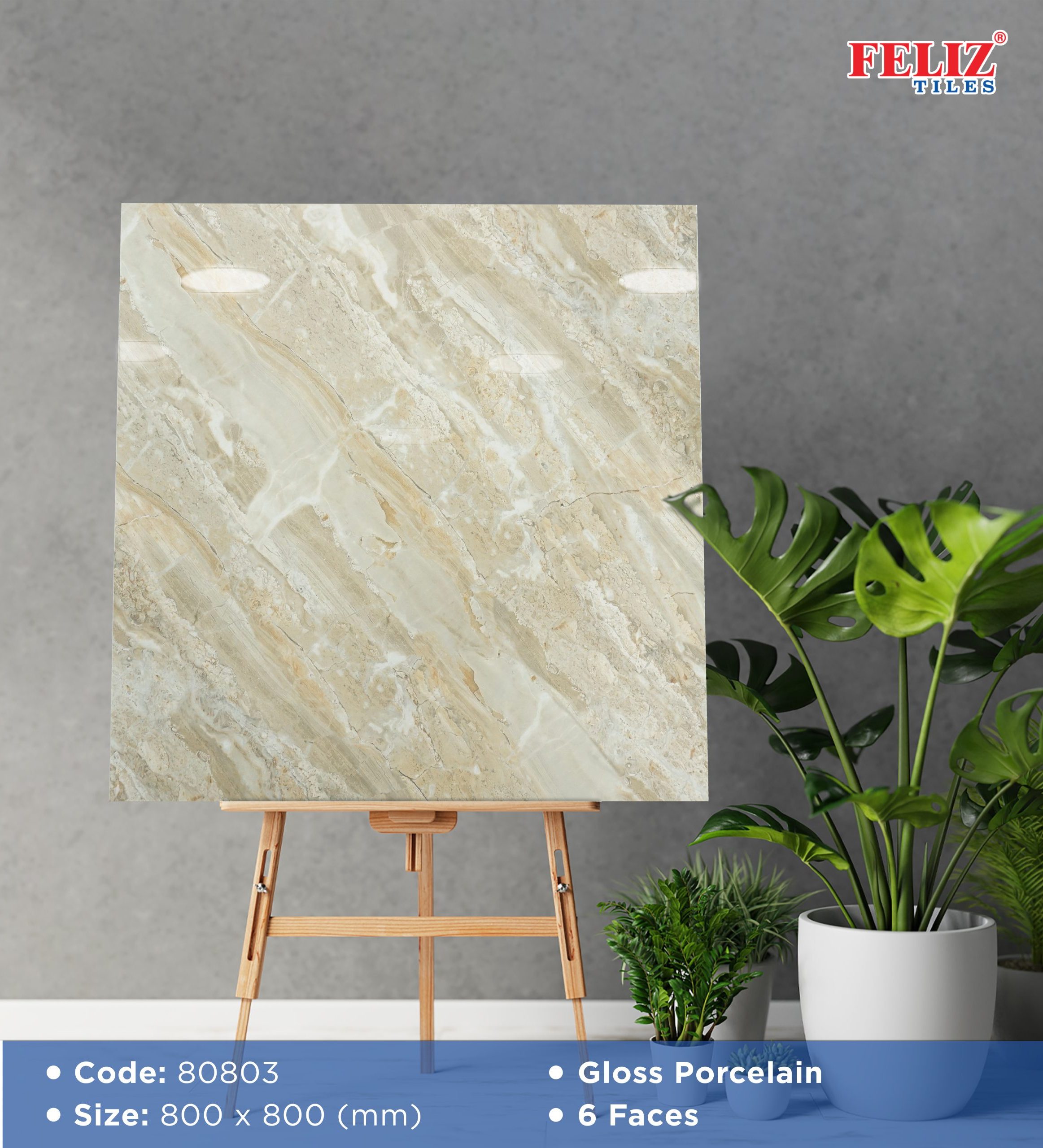 Gạch lát nền 80×80 Feliz Tiles 80803 – CÔNG TY TNHH KHANG THỊNH PHÁT